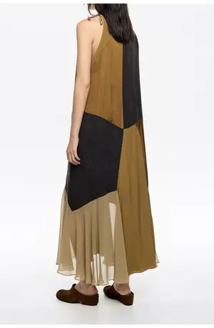 Bimba Y Lola Patchwork Midi Dress