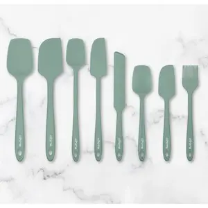 ELI HOME 8 Piece Silicone Spatula Set - Sage Green