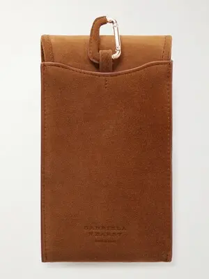 Gabriela Hearst Suede Sunglasses Pouch - Brown
