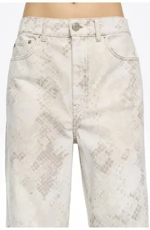 Bimba Y Lola Barrel Snake Denim Jeans