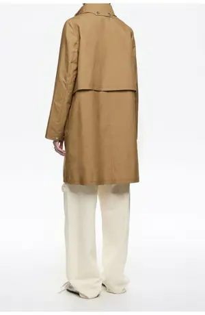 Bimba Y Lola Technical Cotton Straight Trench