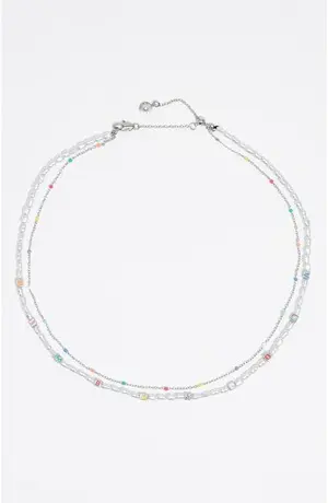 Bimba Y Lola Dice Logo Double-layer Necklace - Silver