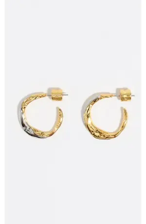 BIMBA Y LOLA Two-Tone Mini Hoop Earrings