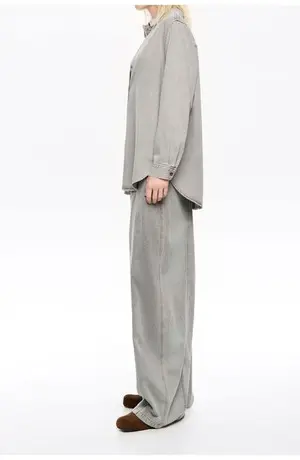 Bimba Y Lola Denim Wide Leg Trousers - Grey