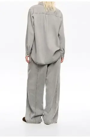 Bimba Y Lola Denim Wide Leg Trousers - Grey