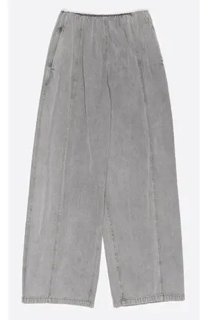 Bimba Y Lola Denim Wide Leg Trousers - Grey