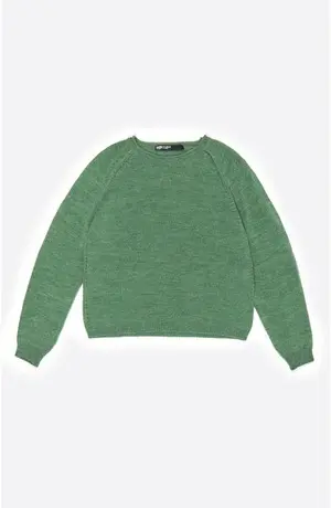 Bimba Y Lola Cotton-blend Raglan Sleeve Sweater - Green