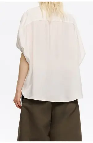 Bimba Y Lola Fluid Cape Shirt - Ivory