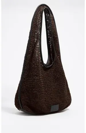 Bimba Y Lola Plaited Paper Shoulder Bag