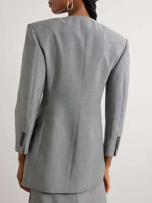 Calvin Klein Parker Wool Blazer - Light Gray