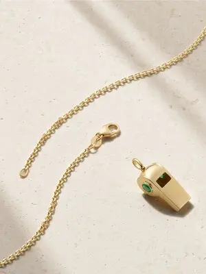 ANITA KO Baby Whistle 18-karat Emerald Necklace