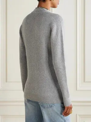 Balmain Ribbed Wool And Cashmere-blend Cardigan