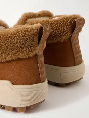 Bogner Suede-trimmed Shearling Ankle Boots