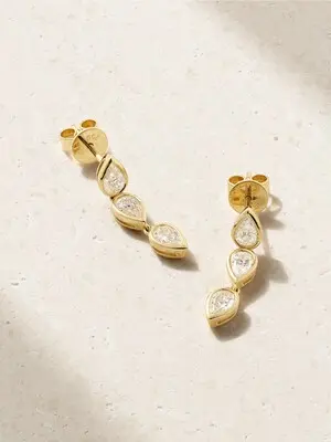 ANITA KO Elodie 18-karat Diamond Earrings - Gold