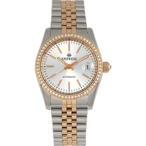 EMPRESS Constance Automatic Bracelet Watch With Date Metallic Rust/copper