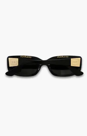INDY Delancey Rectangular Polarized Sunglasses - Black