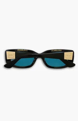 INDY Delancey Rectangular Polarized Sunglasses Blue