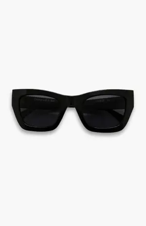 INDY Lainey Square Polarized Sunglasses - Black