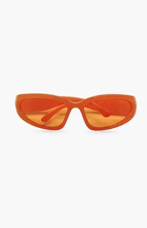 INDY Shield Wraparound Sunglasses - Orange