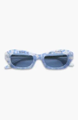 INDY Head In The Clouds Polarized Cat Eye Sunglasses - Blue
