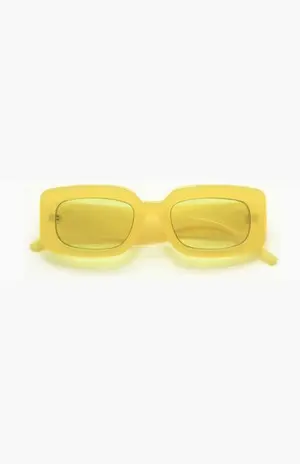 INDY Dolly Rectangular Sunglasses - Yellow