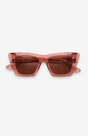 INDY Uptown Square Polarized Sunglasses - Pink