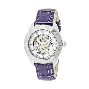 EMPRESS Godiva Automatic Watch With Leather Band - Purple