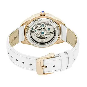 EMPRESS Godiva Automatic Watch With Leather Band - White