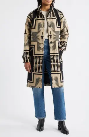 Pendleton Timberline Virgin Wool-blend Blanket Coat