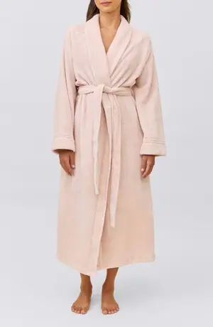 PAPINELLE Long Plush Robe - Winter Rose