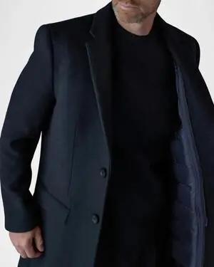 Mackage Skai-slb 3-in-1 Wool Overcoat - Navy