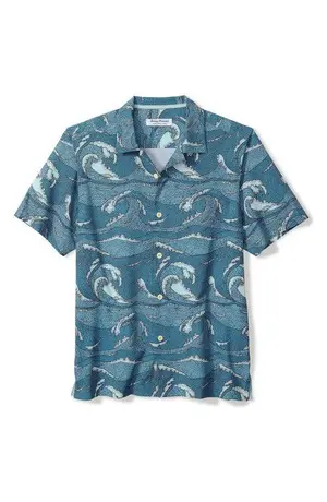 Tommy Bahama Bahama Coast Wavescape Oasis Islandzone® Short Sleeve Button-up Shirt - Continental