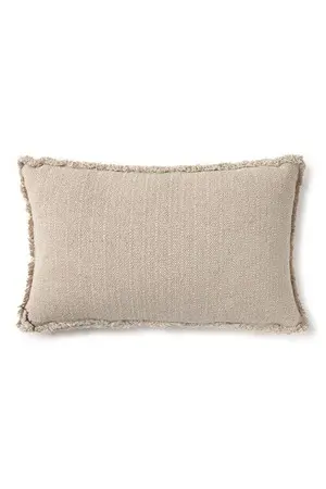 LORENA CANALS Handloom Rectangular Cushion Natural And Beige