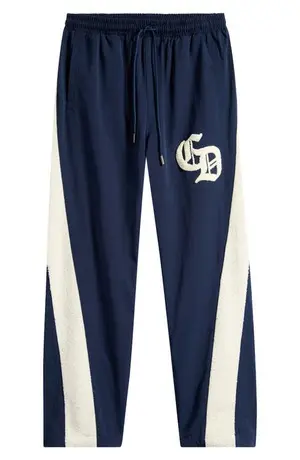 CRIMINAL DAMAGE Logo Appliqué Track Pants - Navy/ecru