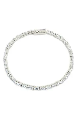 Sterling Forever Blanche Cubic Zirconia Tennis Bracelet - Silver
