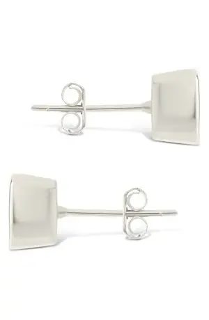 Sterling Forever Asscher-cut Cubic Zirconia Stud Earrings - Silver