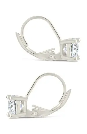 Sterling Forever Round-cut Cubic Zirconia Hoop Earrings - Silver