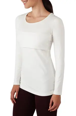MODERN ETERNITY Long Sleeve Nursing Top - Egg Shell