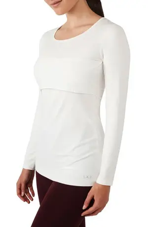 MODERN ETERNITY Long Sleeve Nursing Top - Egg Shell