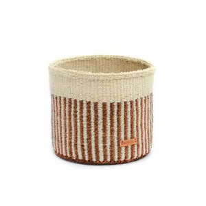 OTHERS TRADE FOR HOPE Striped Sisal Basket - Brown