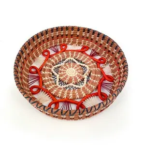 MAYAN HANDS Cristina Basket - Orange