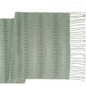 MAYAN HANDS Calado Table Runner - Sage