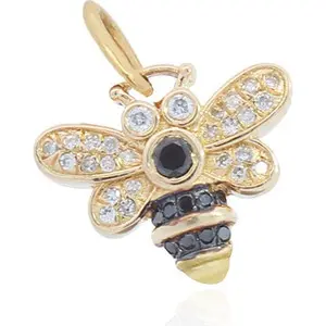 THE LOVERY FINE JEWELRY Diamond Bee Charm - Black Diamond