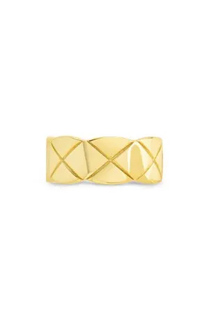 Sterling Forever Audrey Quilted Band Ring - Gold