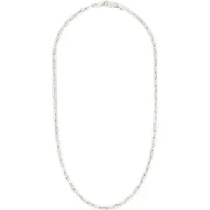 Sterling Forever Paper Clip Chain Necklace Silver