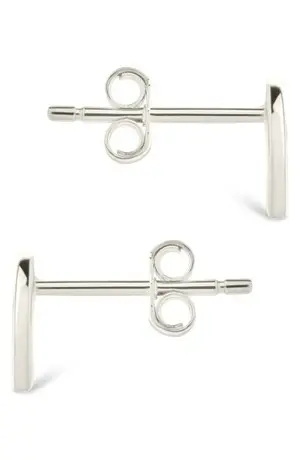 Sterling Forever Peace Sign Stud Earrings - Silver