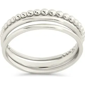 Sterling Forever Adele Stacking Rings Silver
