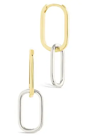 Sterling Forever Raleigh Link Drop Earrings - Gold