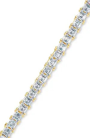 Sterling Forever Brette Cubic Zirconia Tennis Bracelet - Gold