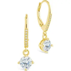 Sterling Forever Matilda Brilliant Cubic Zirconia Drop Earrings Gold